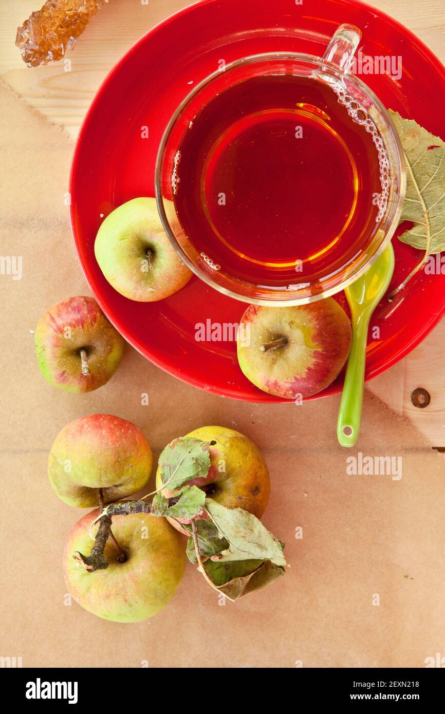 Cup of apple tea Stock Photo - Alamy