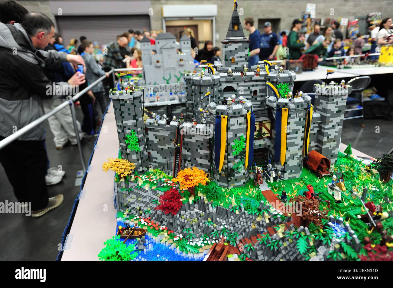 Rocky Edge Castle on display at Bricks Cascade Lego convention in ...