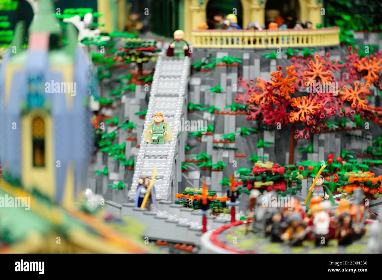 A Lego recreation of J.R.R. Tolkein's fictional realm, Rivendell on ...