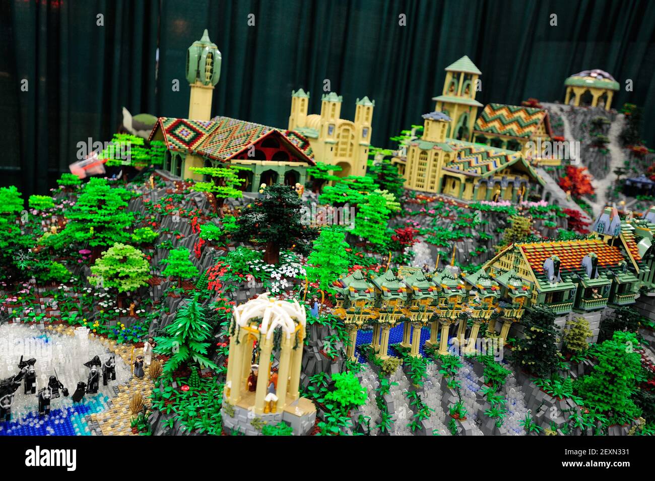 A Lego recreation of J.R.R. Tolkein's fictional realm, Rivendell on ...