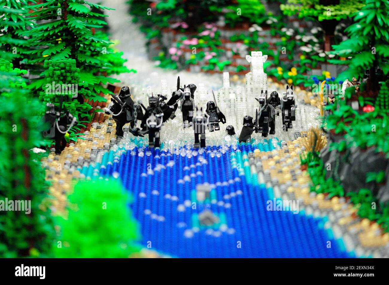 A Lego recreation of J.R.R. Tolkein's fictional realm, Rivendell on ...