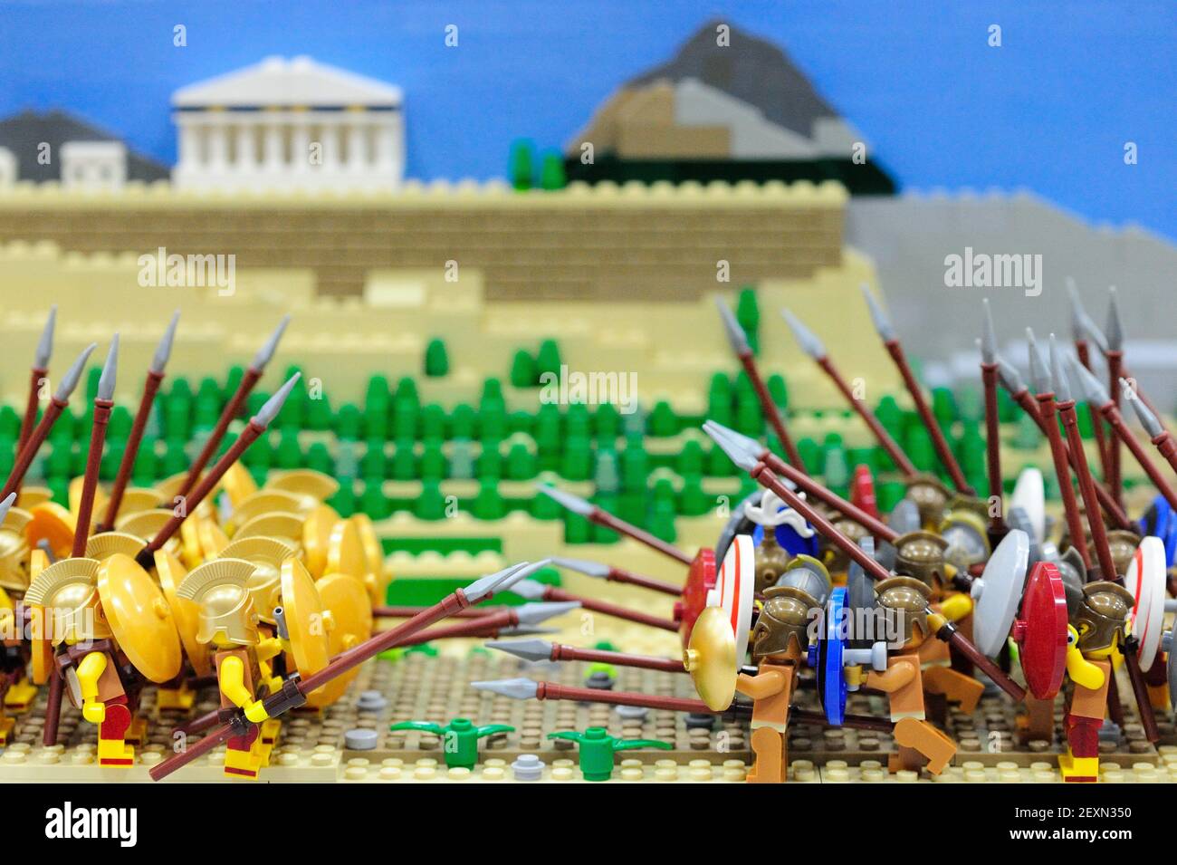A Lego reenactment of the Peloponnesian War on display at Bricks ...