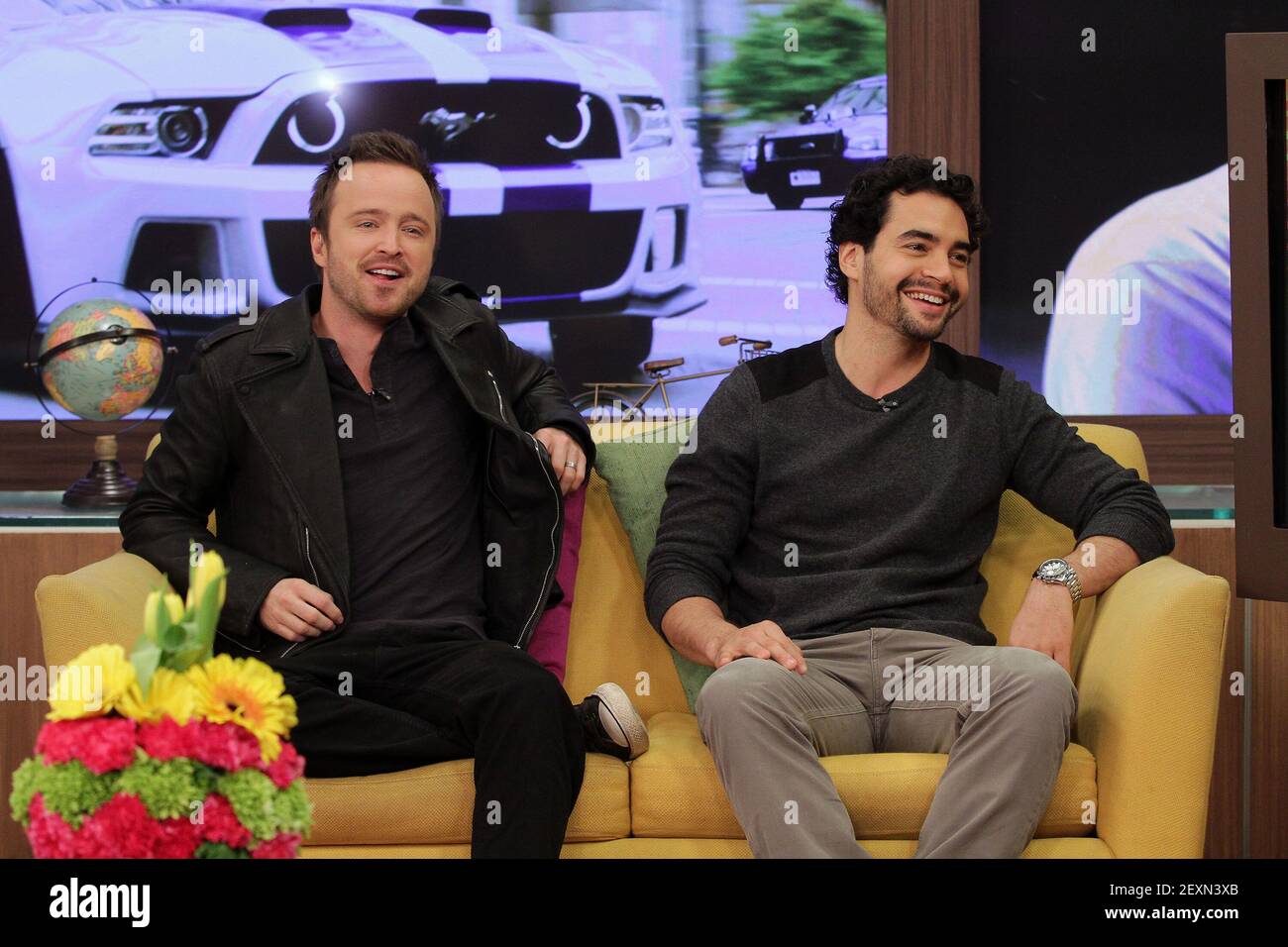 Aaron Paul and Ramon Rodriguez are seen during "Despierta America" at ...