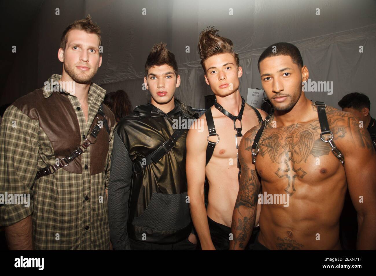 Jeremy, Amit, Erik Monson, Aire Justin attend AIDS Healthcare Foundation Presents Art Hearts ...