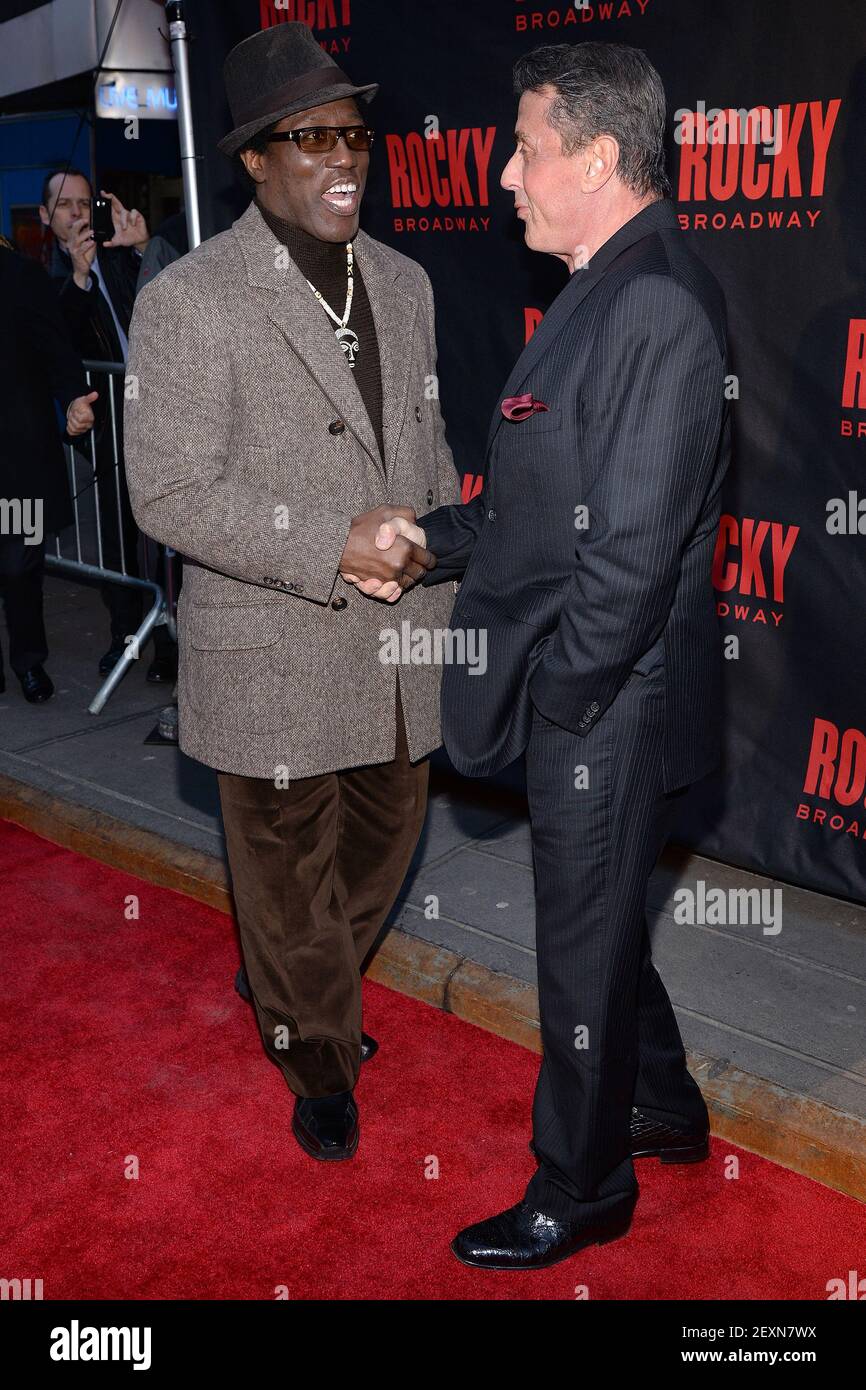 (L-R) Wesley Snipes and Sylvester Stallone attend the Opening Night of ...