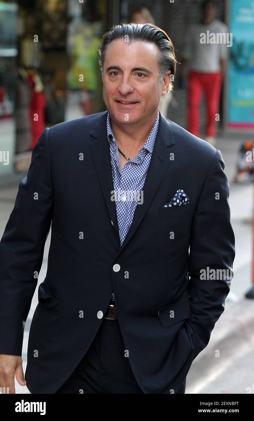 Andy Garcia is seen arriving at the red carpet for Rob The Mob Premier ...