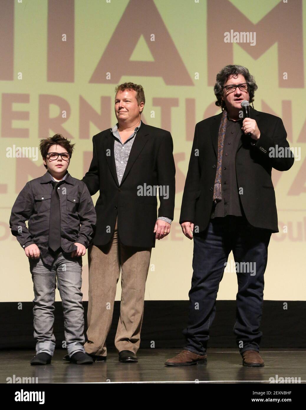 Luke Fava, Jonathan Fernandez and Raymond De Felitta are seen in stage ...