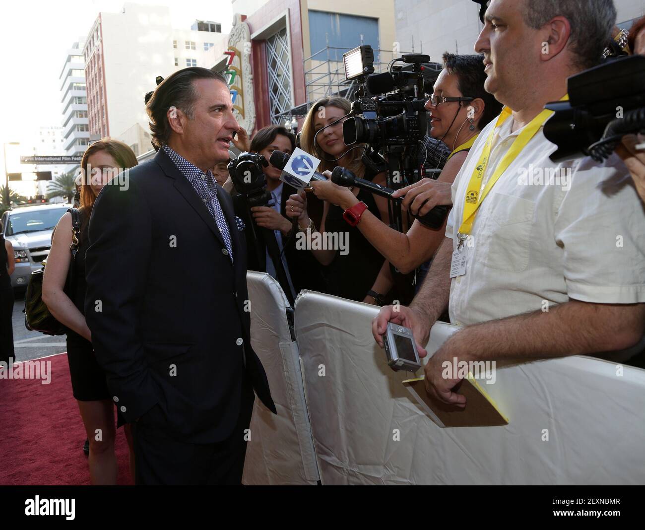 Andy Garcia is seen with sister at the red carpet for Rob The Mob ...