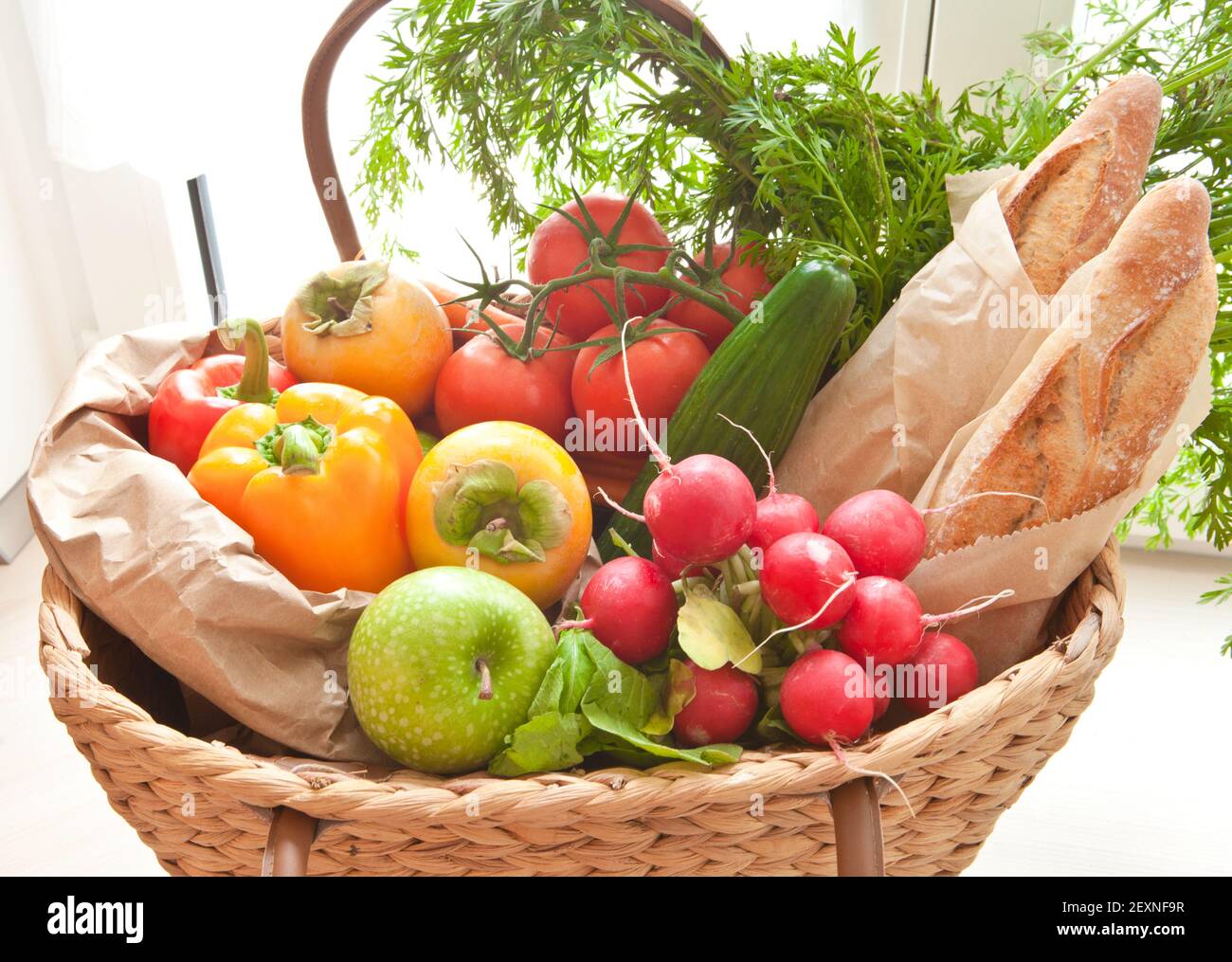 Fresh purchase from the farmer's market Stock Photo - Alamy