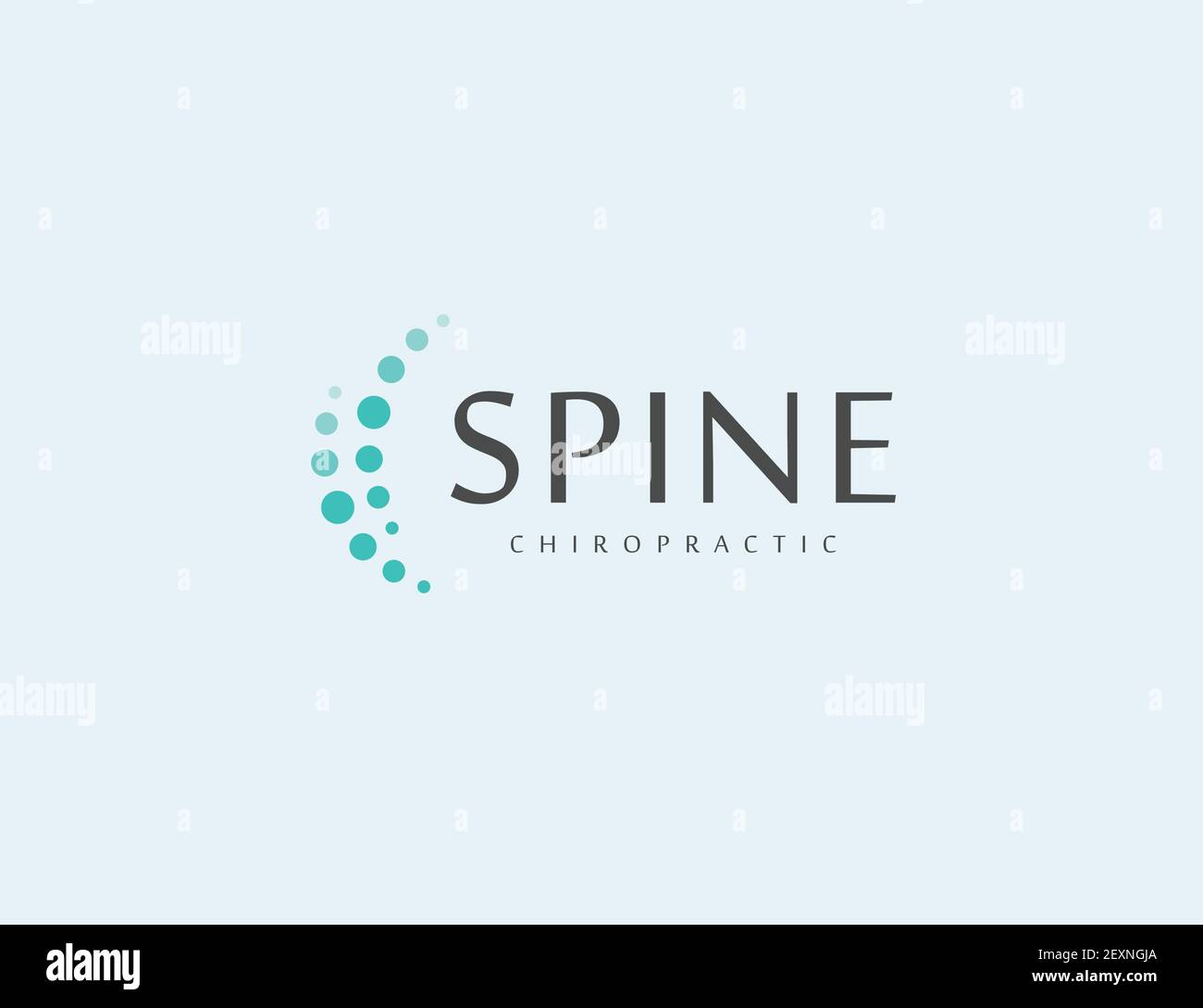 Back health clinic, spine logo concept, abstract dots minimalist logo ...