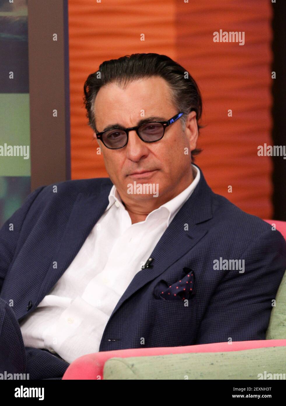 Andy Garcia is seen on the set of Despierta America at Univision ...