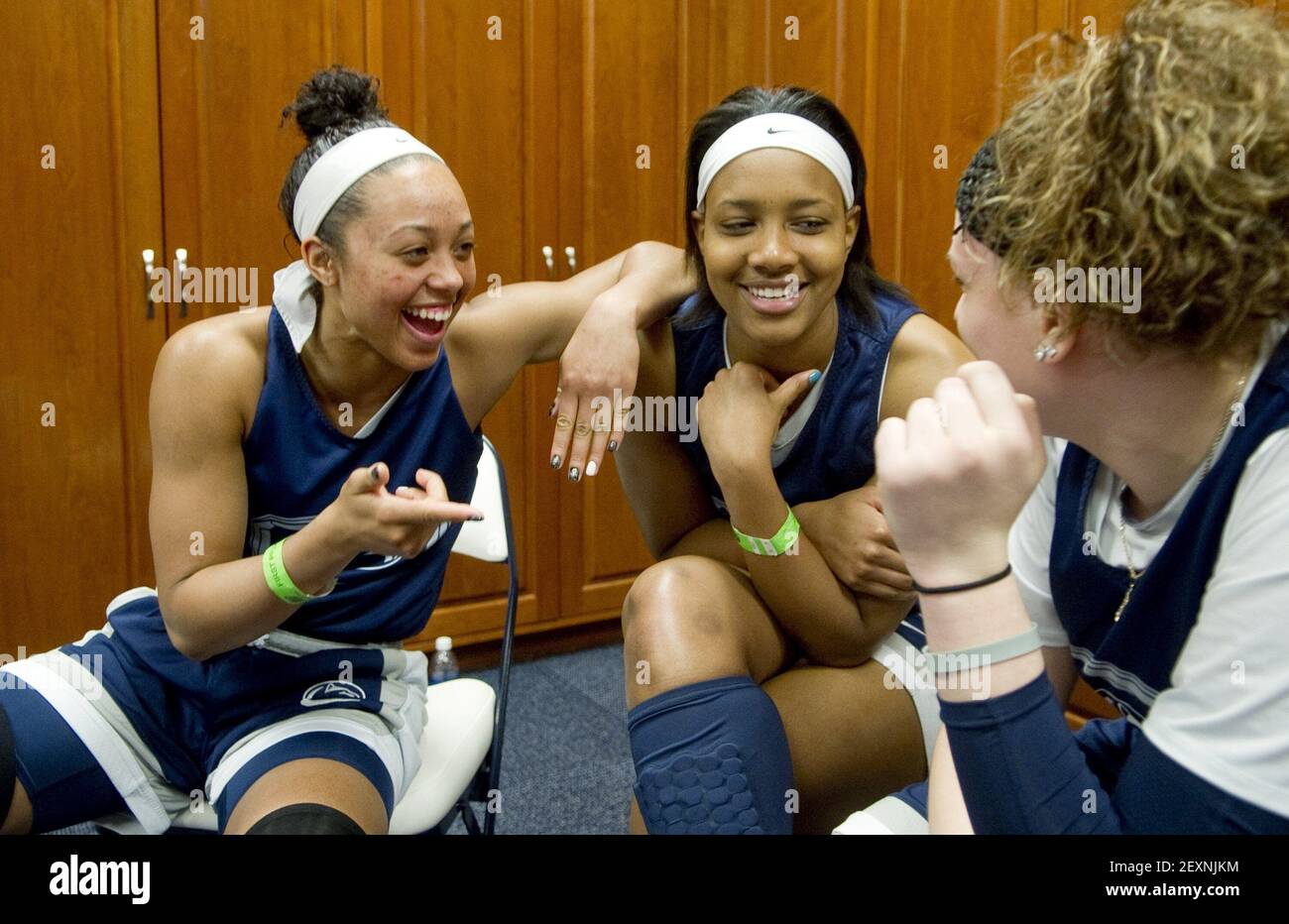 Penn State Lady Lion's Keke Sevillian, Kaliyah Mitchell and Jenny ...