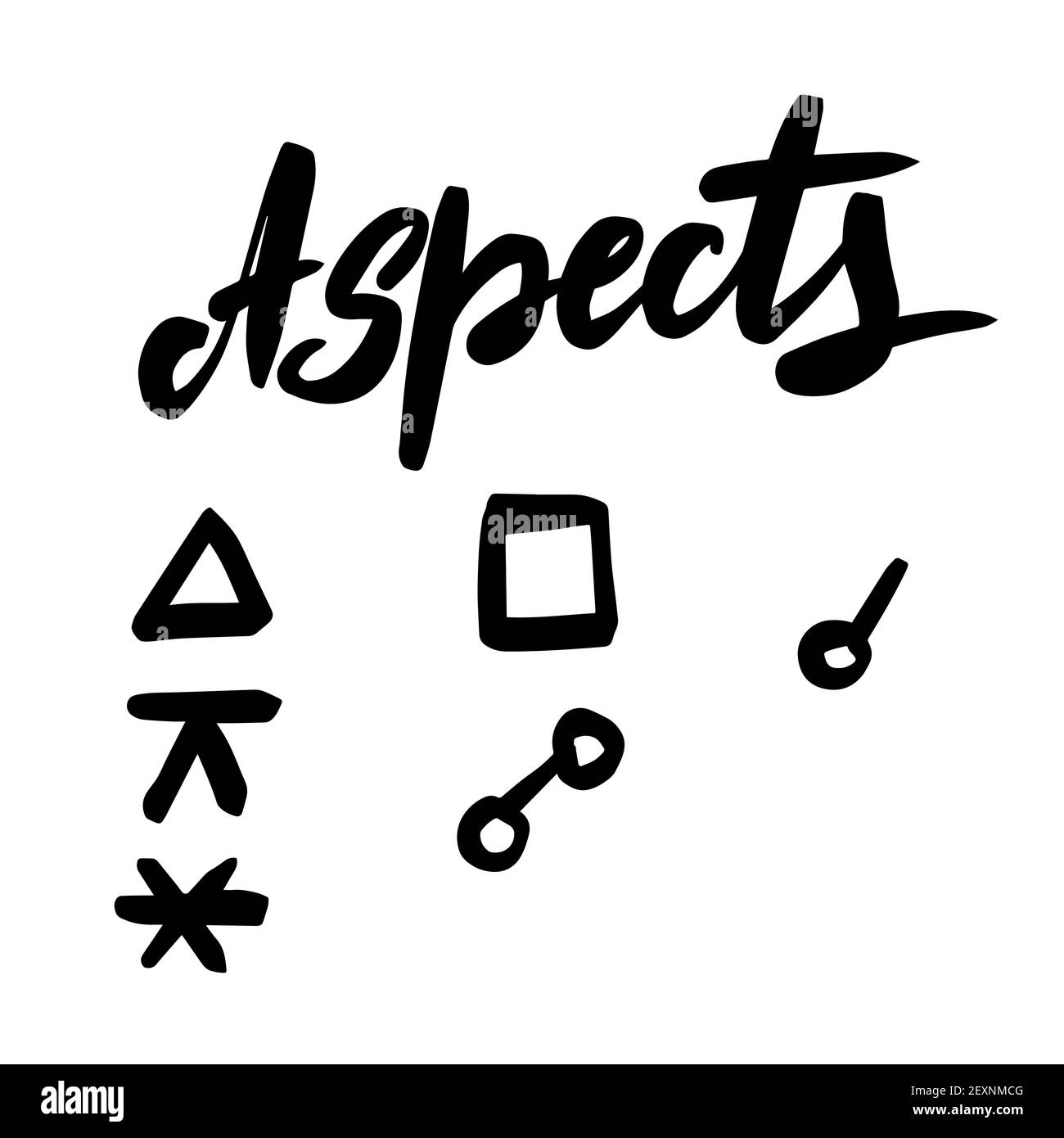 Astrology aspects, natal birth chart symbol. I Stock Vector Image & Art ...