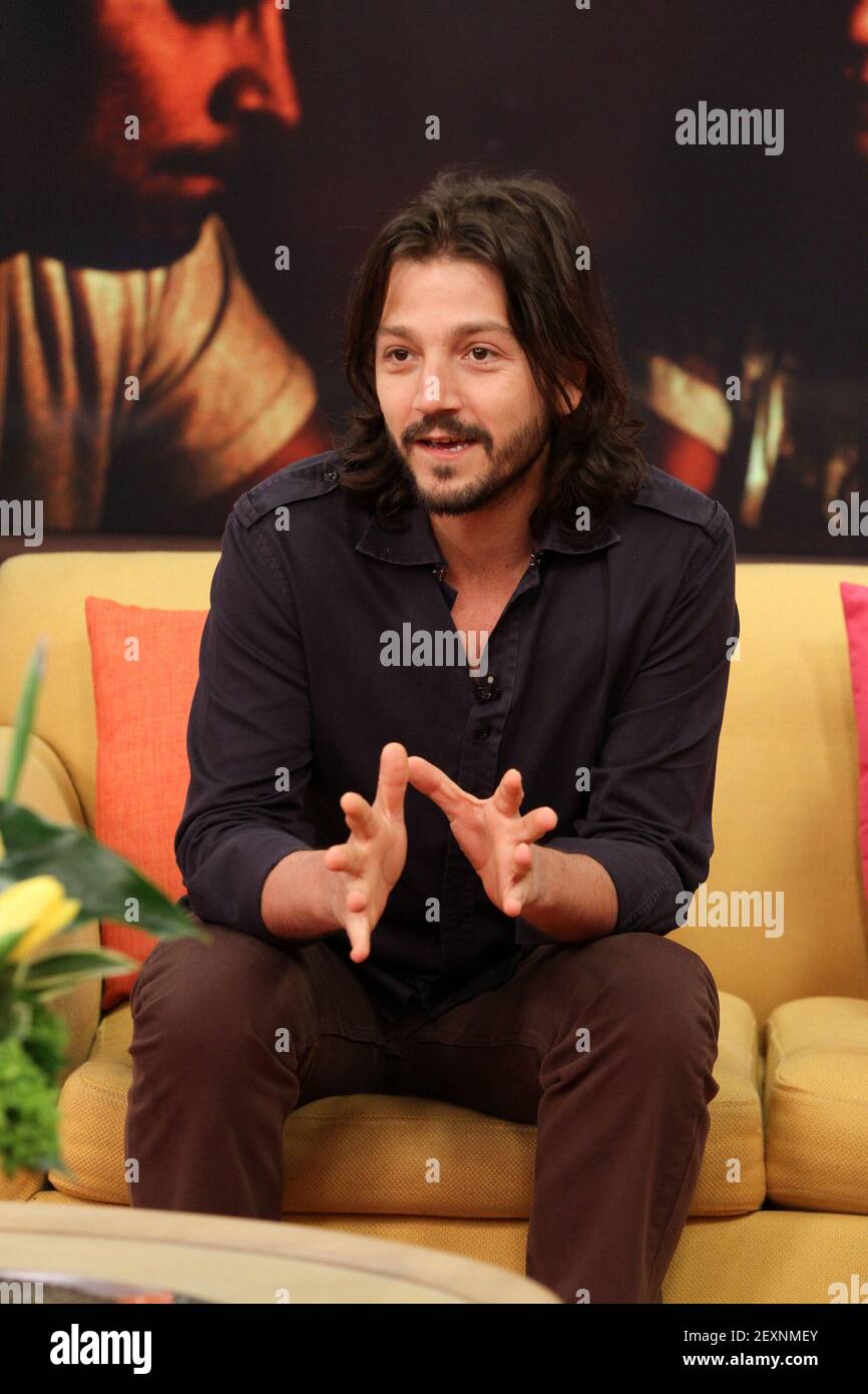 Diego Luna is seen on the set of Despierta America to talk about his ...
