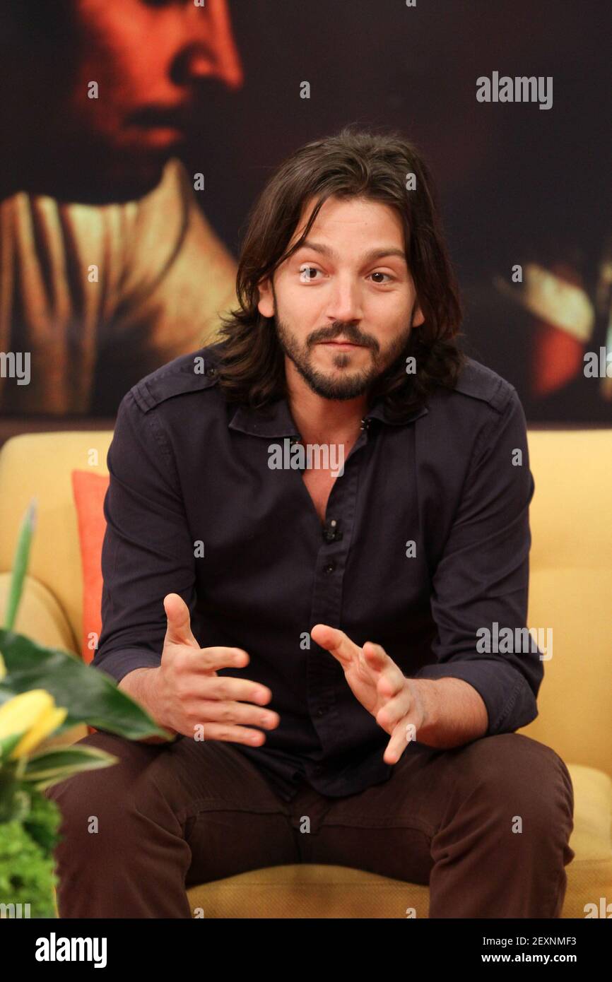Diego Luna is seen on the set of Despierta America to talk about his ...