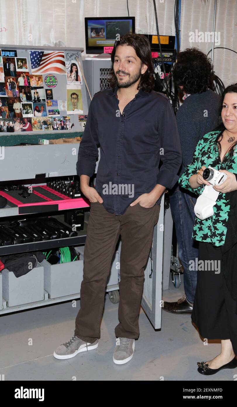 Diego Luna is seen on the set of Despierta America to talk about his ...