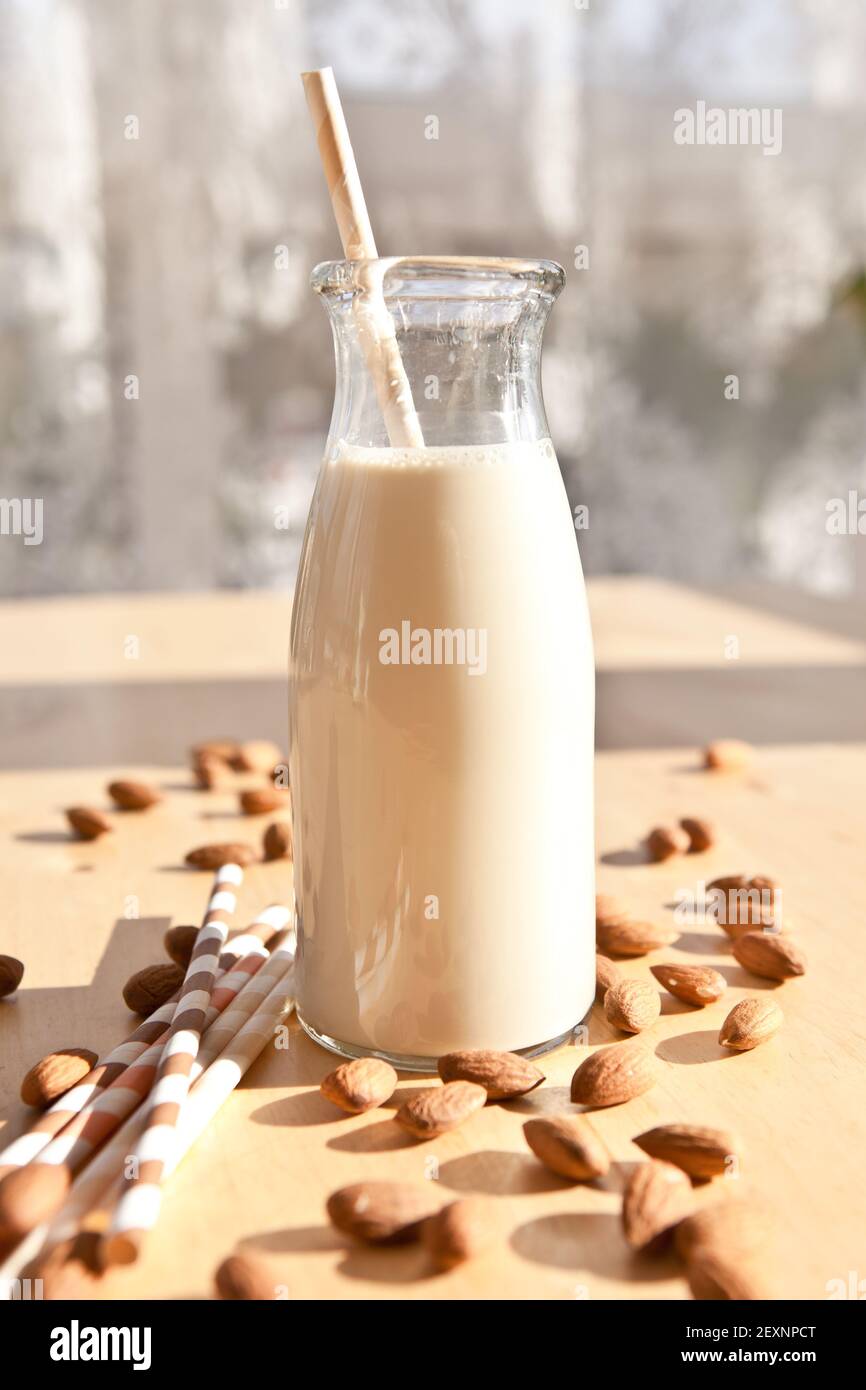 Almond milk bottle hi-res stock photography and images - Alamy