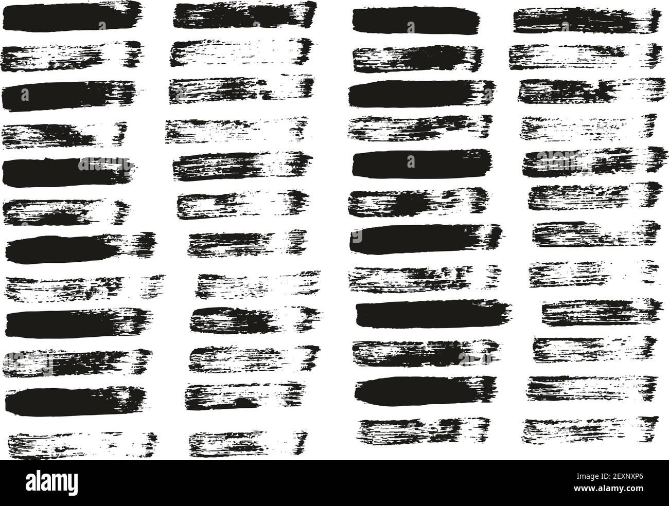Flat Paint Brush Thin Straight Lines High Detail Abstract Vector ...