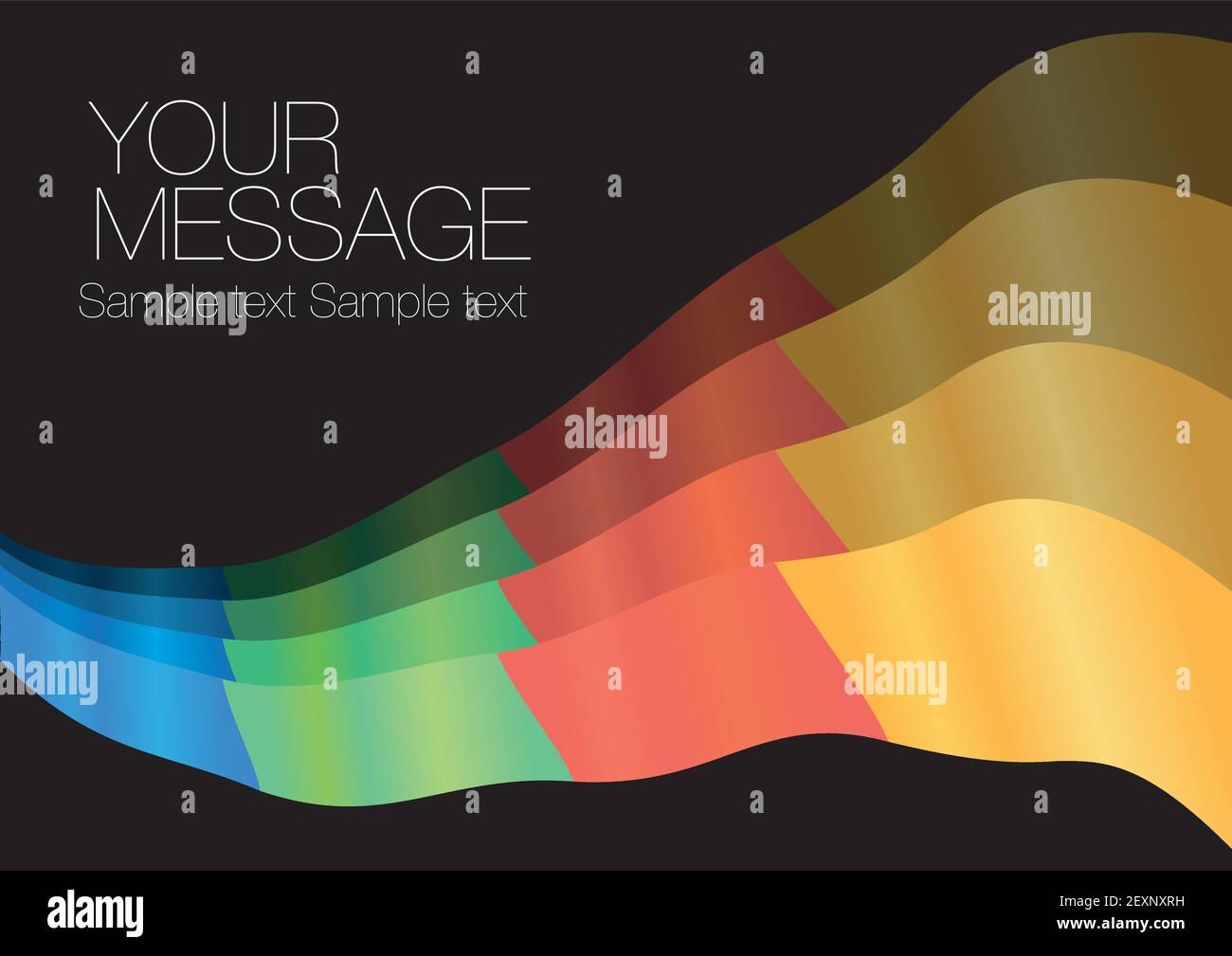 Colorful wave layout design with own area for own text. Vector ...