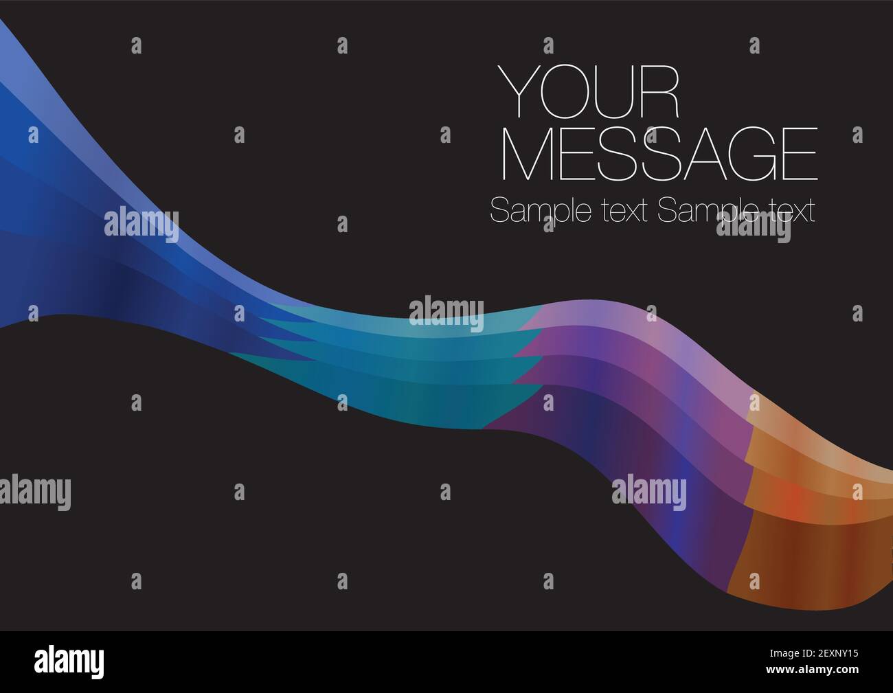 Colorful wave layout design with own area for own text. Vector ...