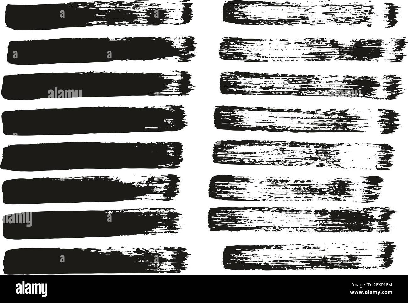 Flat Paint Brush Thin Straight Lines High Detail Abstract Vector ...