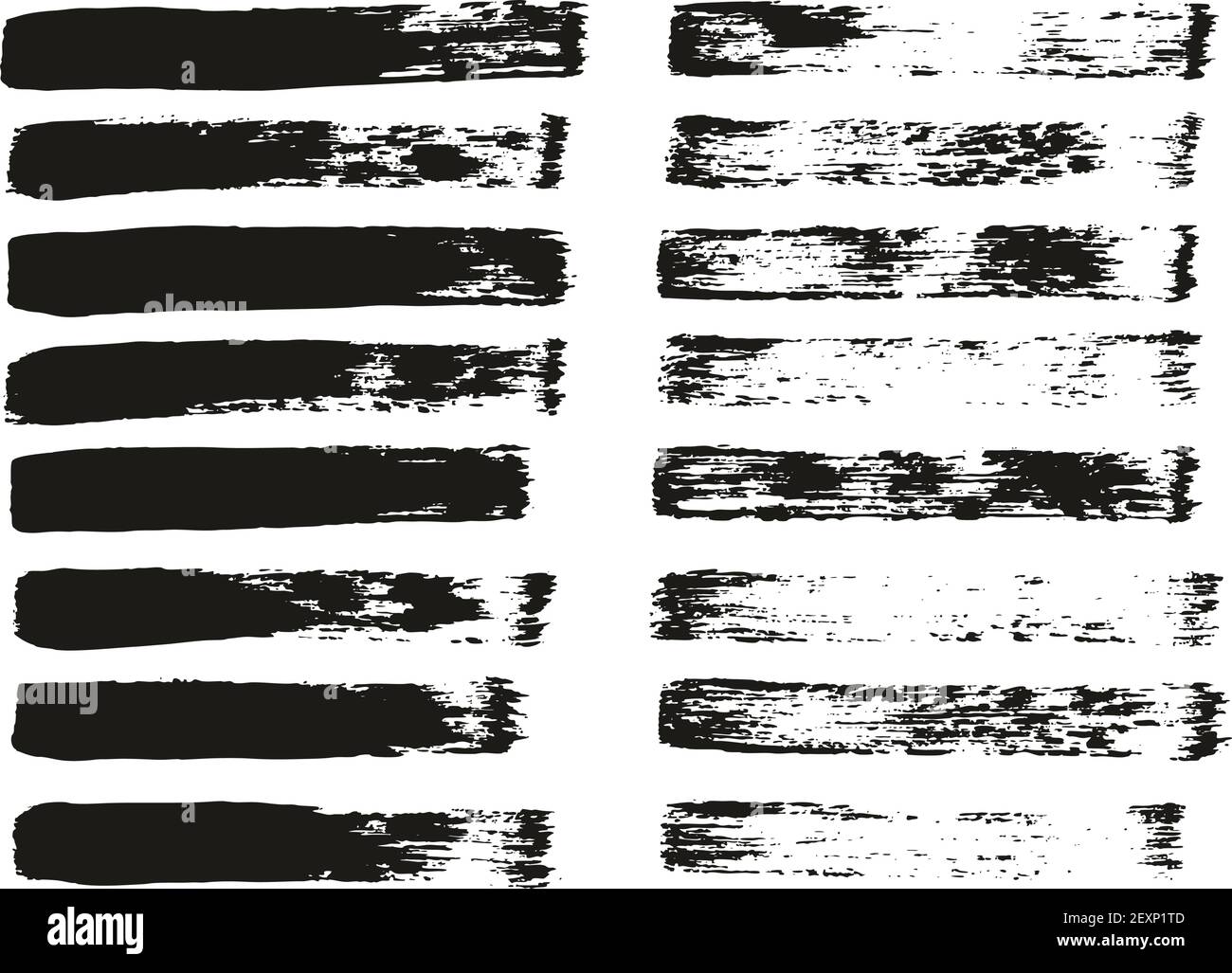 Flat Paint Brush Thin Straight Lines High Detail Abstract Vector ...