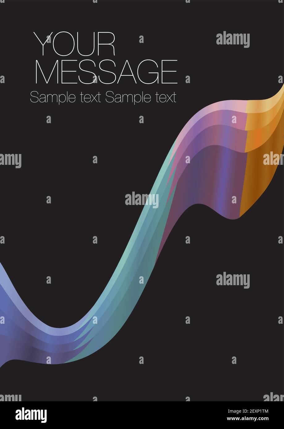 Colorful wave layout design with own area for own text. Vector ...