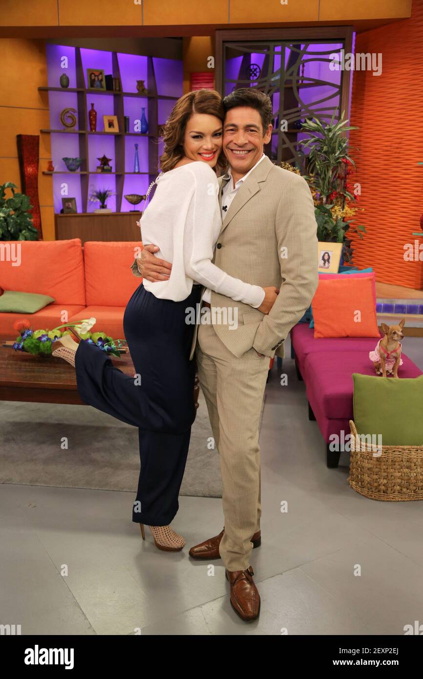 Zuleyka Rivera and Johnny Lozada are seen in "Despierta America" on ...