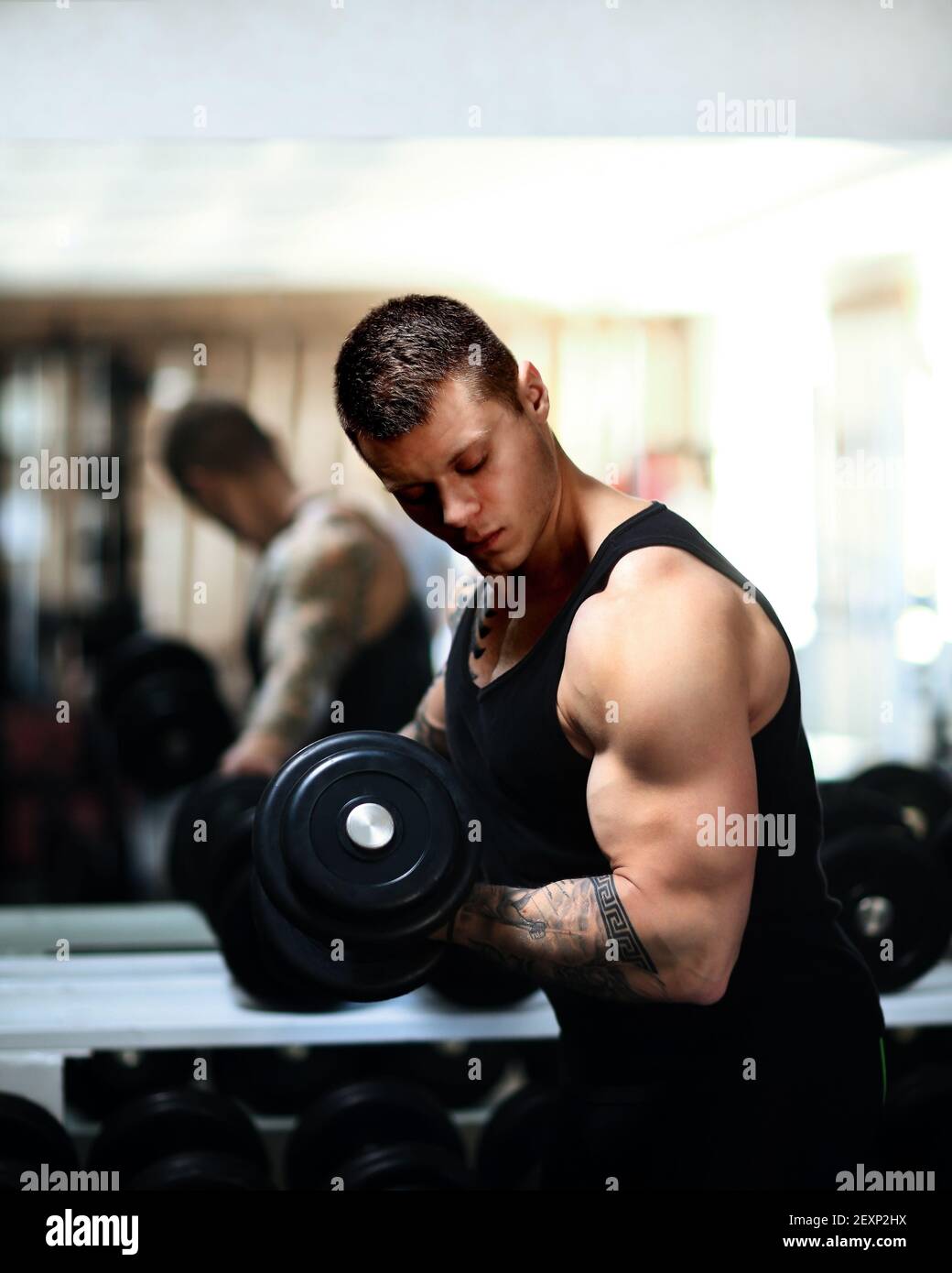 Male Bodybuilder And Mirror High Resolution Stock Photography and ...