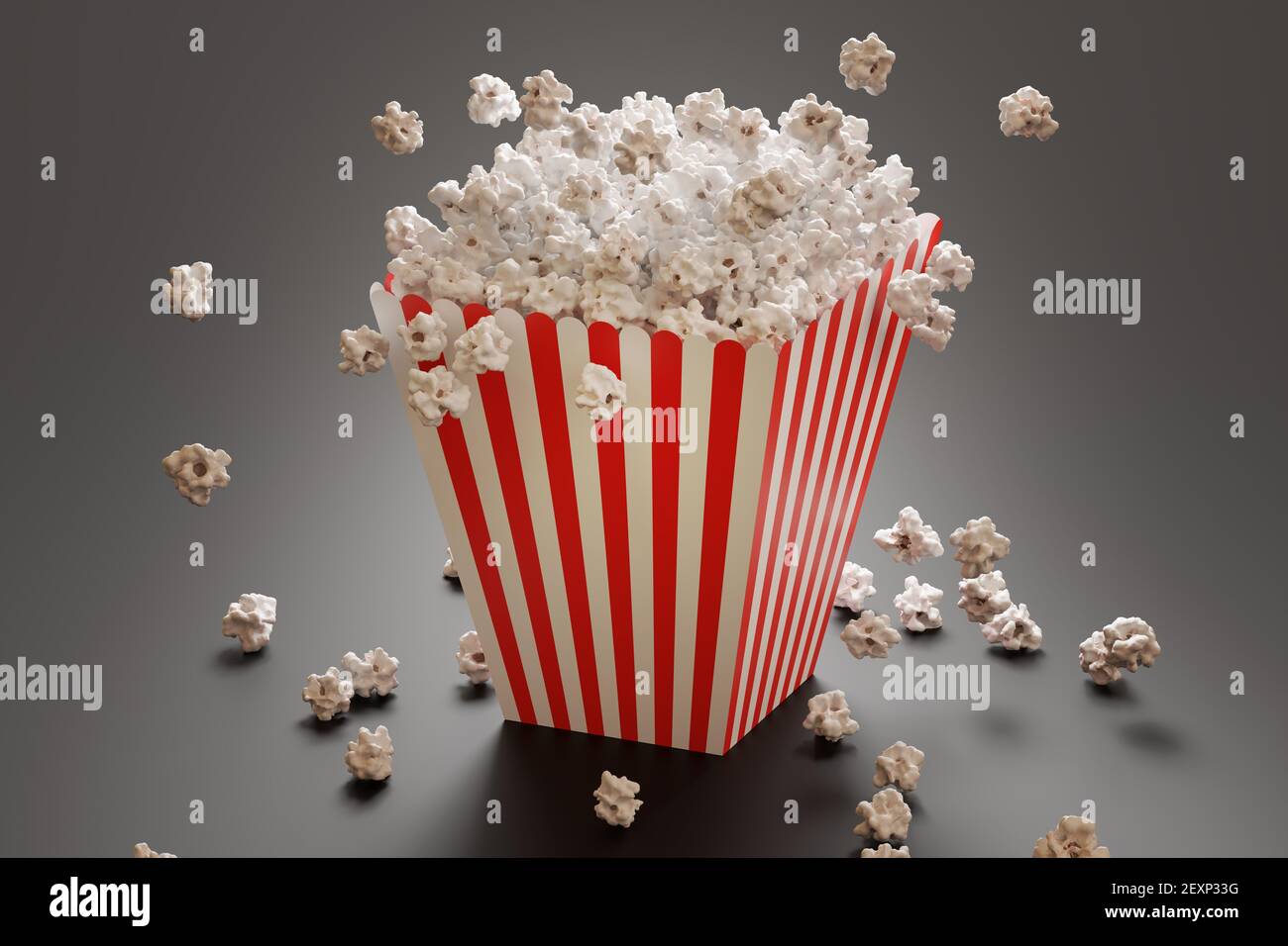 Fluffy popcorn in stripped hi-res stock photography and images - Alamy