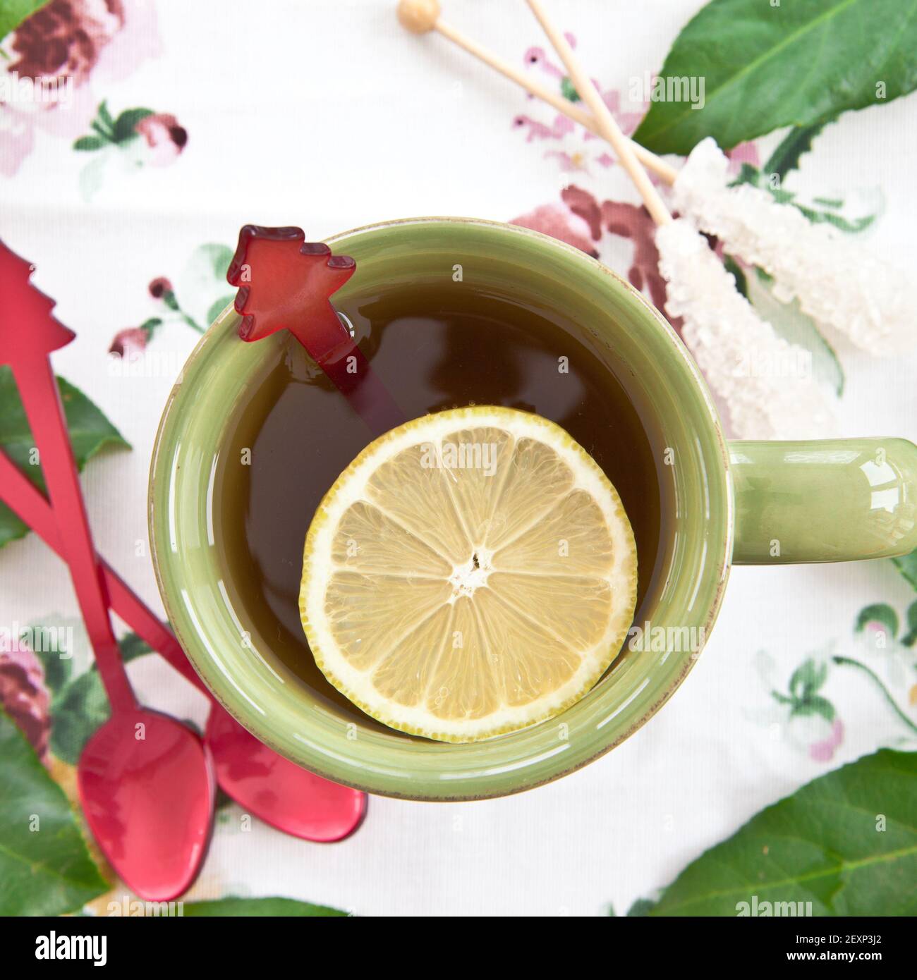 Cup of tea with lemon Stock Photo - Alamy