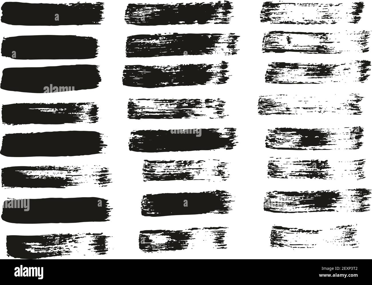 Flat Paint Brush Thin Straight Lines High Detail Abstract Vector ...