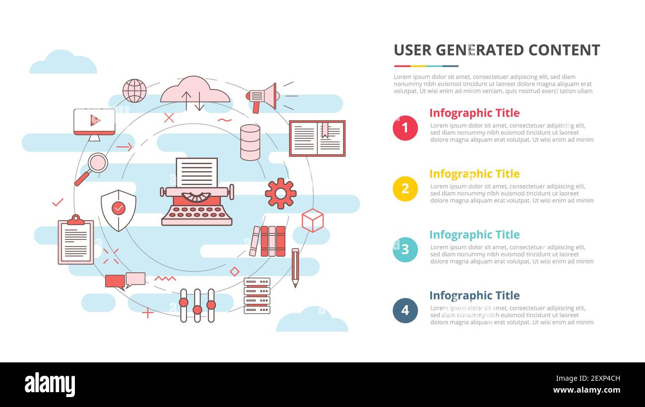 ugc user generated content concept for infographic template banner with ...