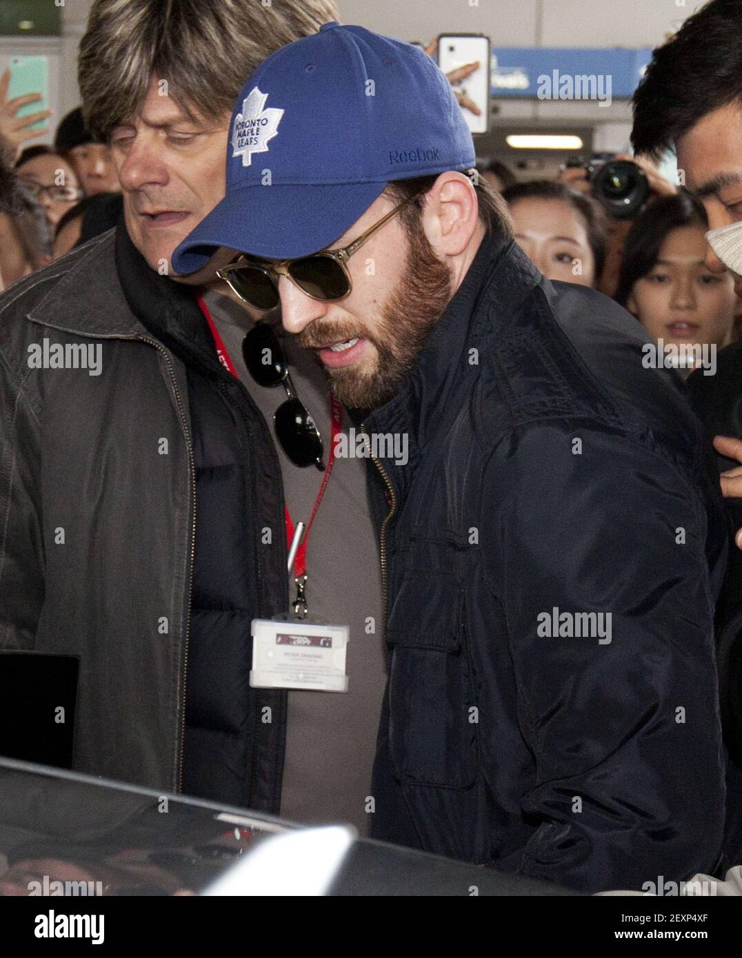 3 April 2014 - Incheon, South Korea : American actor Chris Evans arrived Incheon International ...