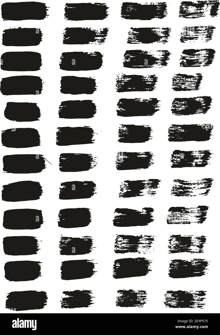 Flat Paint Brush Thin Straight Lines High Detail Abstract Vector ...