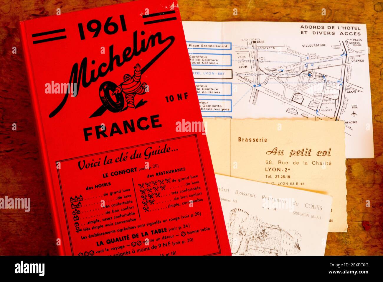 Vintage Michelin red Guide, France, 1961 Stock Photo - Alamy