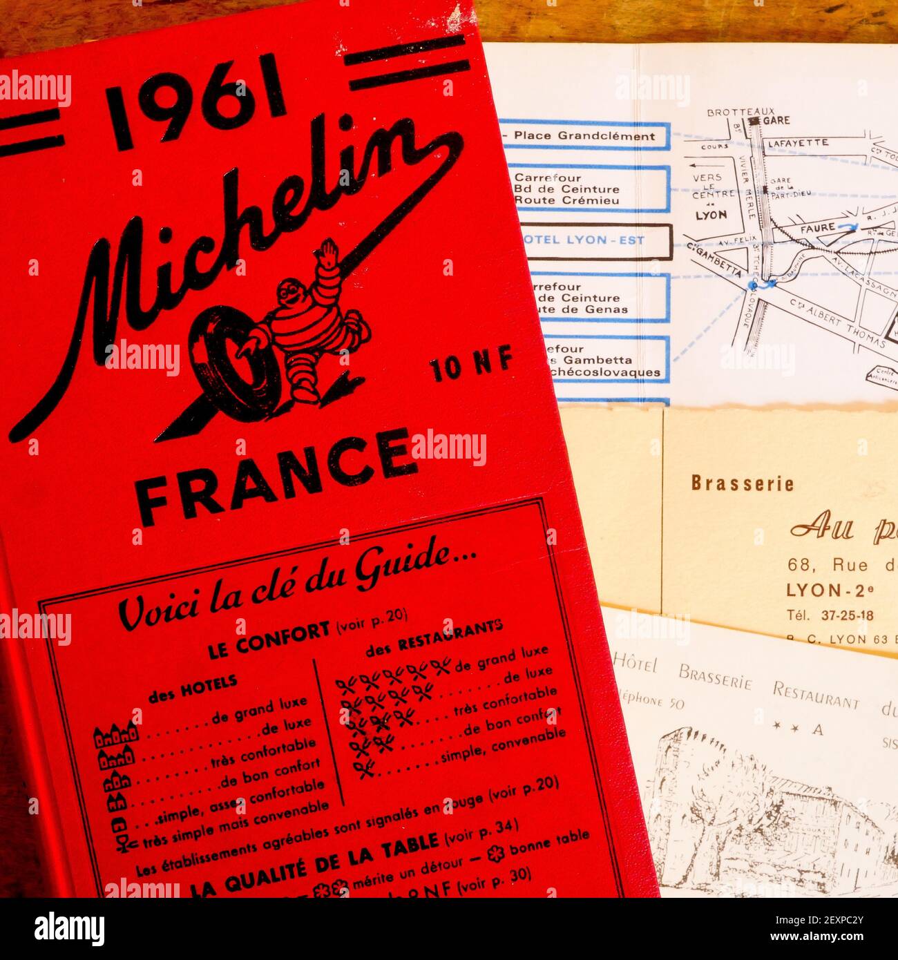 Vintage Michelin red Guide, France, 1961 Stock Photo - Alamy