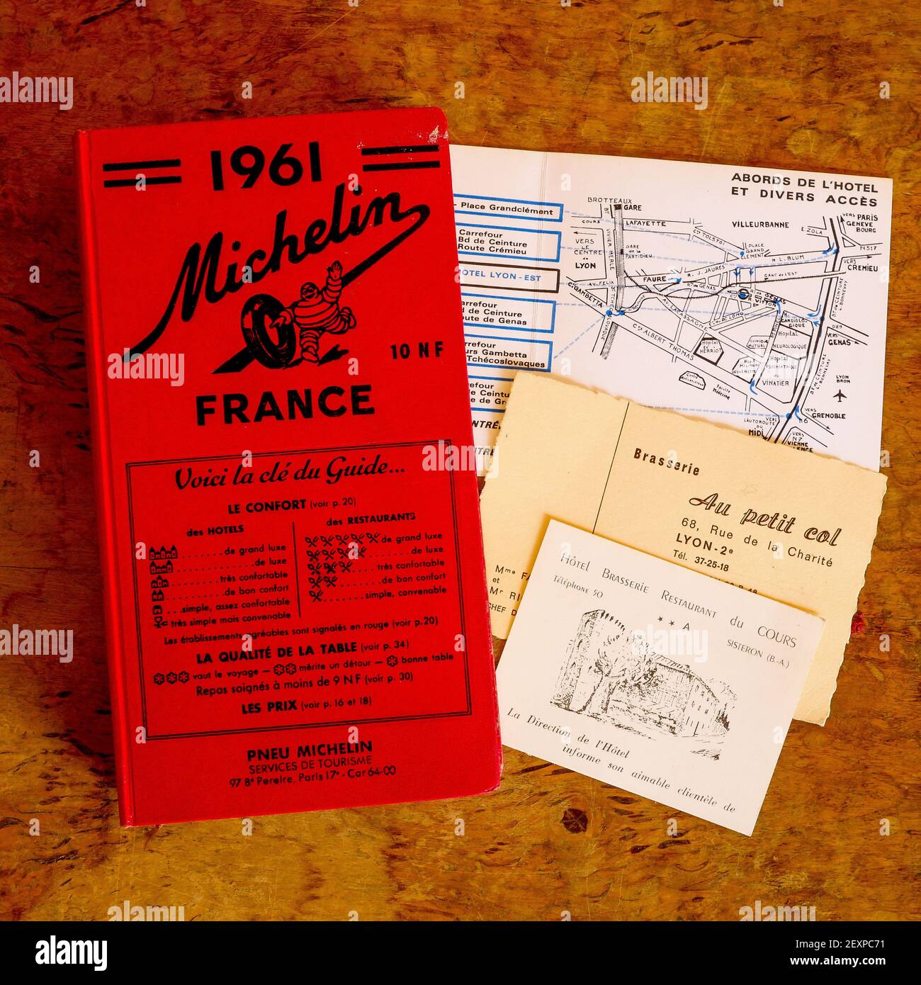 Vintage Michelin red Guide, France, 1961 Stock Photo - Alamy
