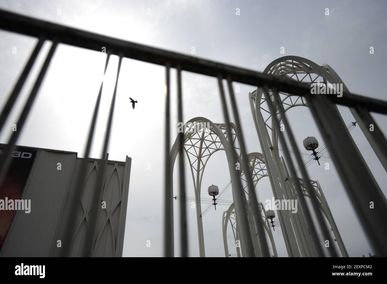 The arches of the Pacific Science Center pictures on April 3rd 2014 ...