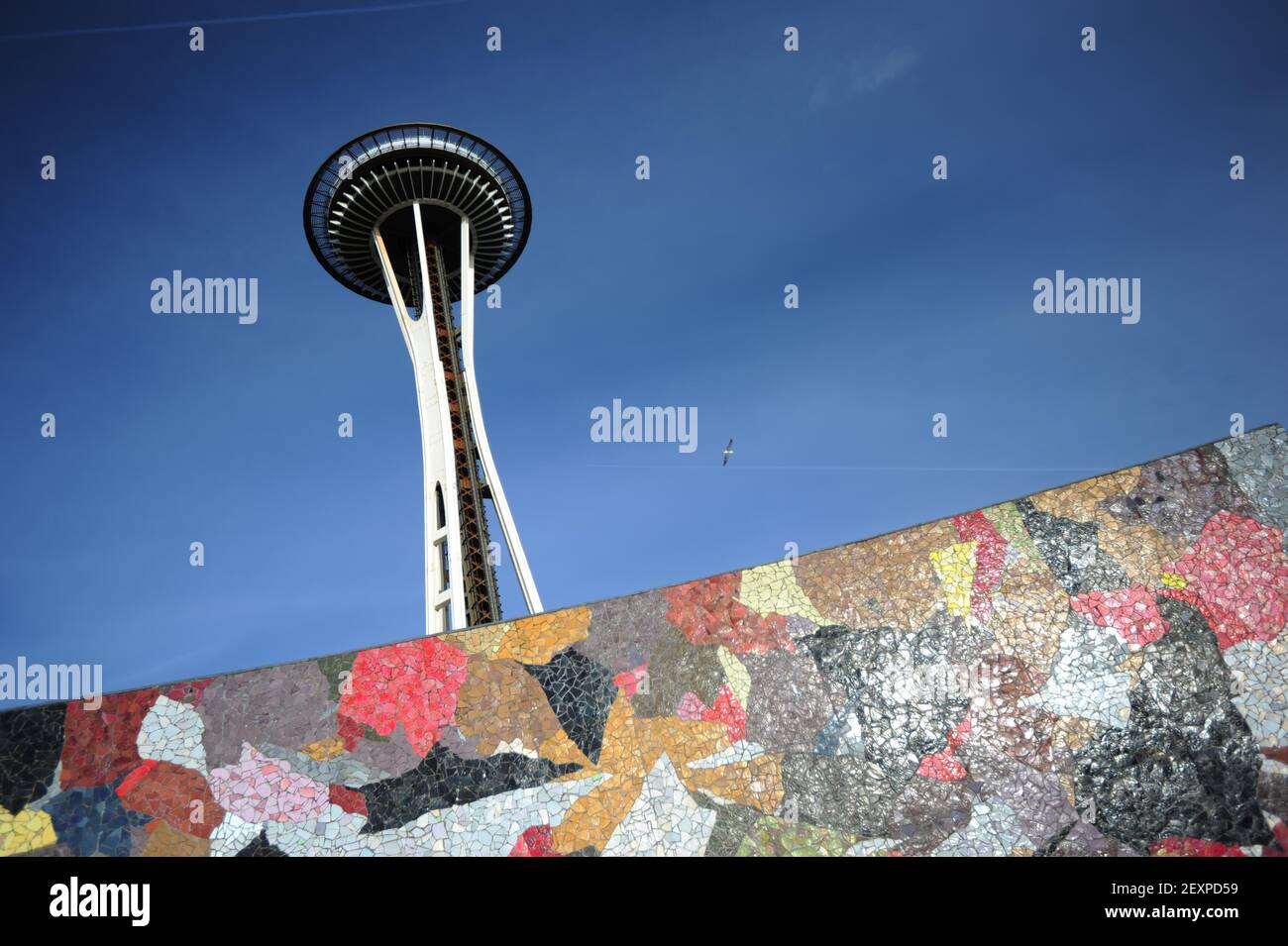 A mural by Northwest artist Paul Horiuchi under the Space Needle in ...