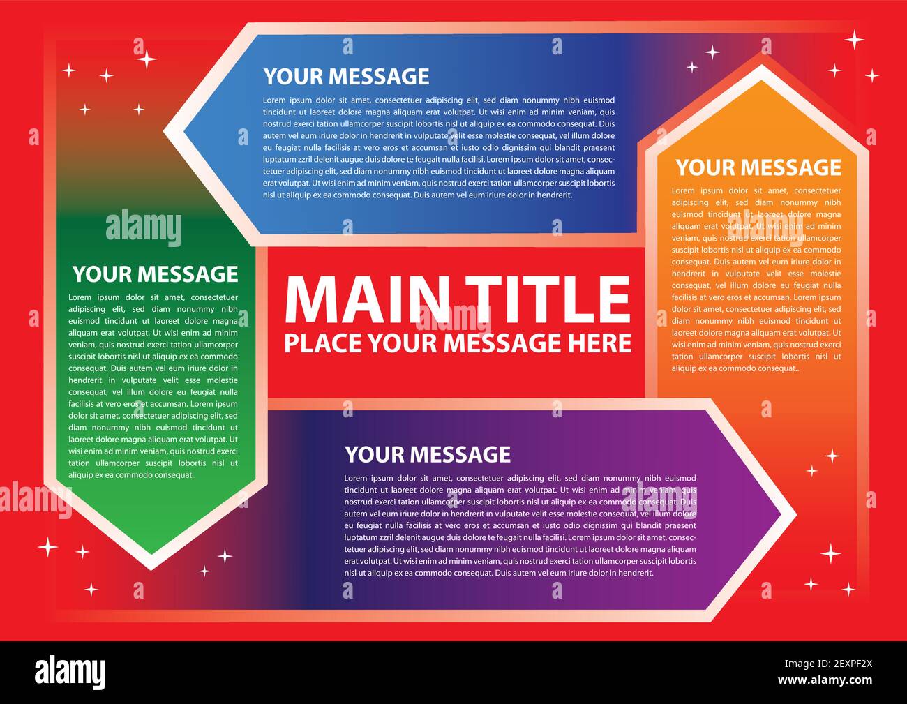 Layout design for progress circle with different colors. Vector ...