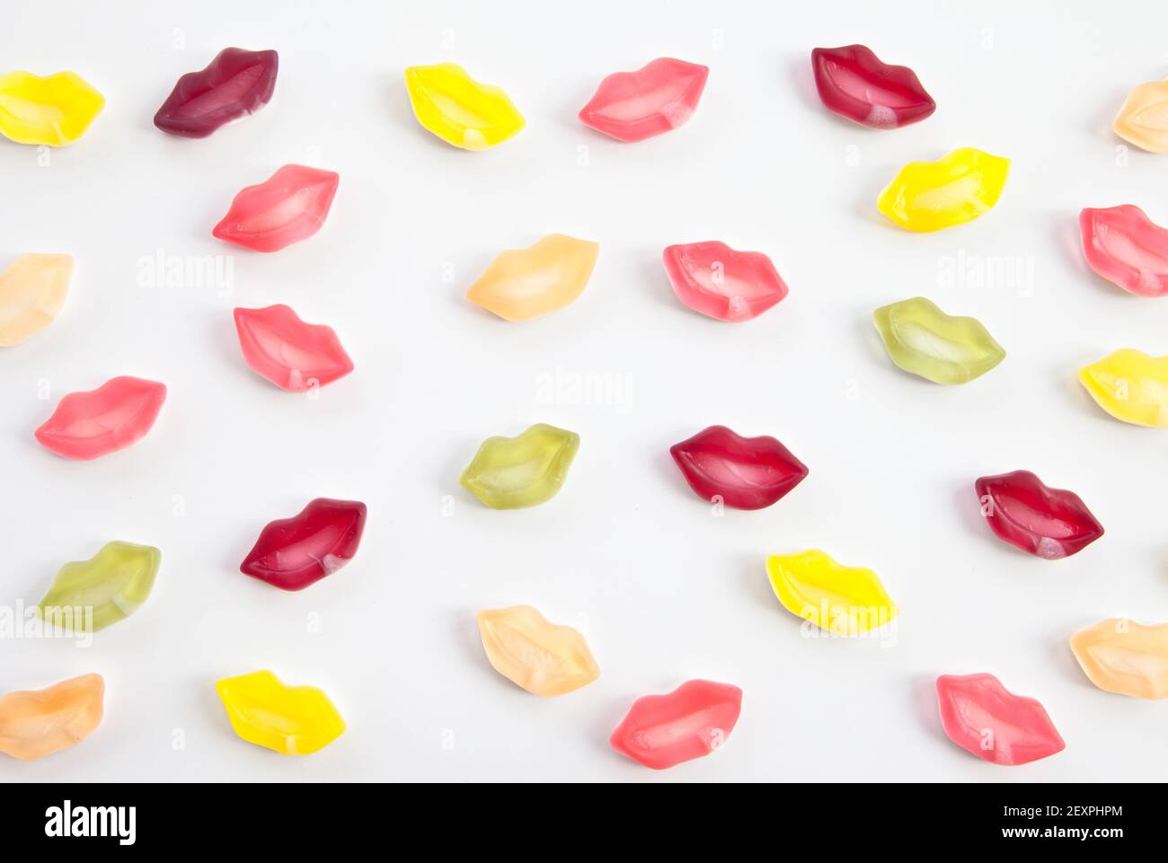 Colorful lips from fruit gum Stock Photo - Alamy