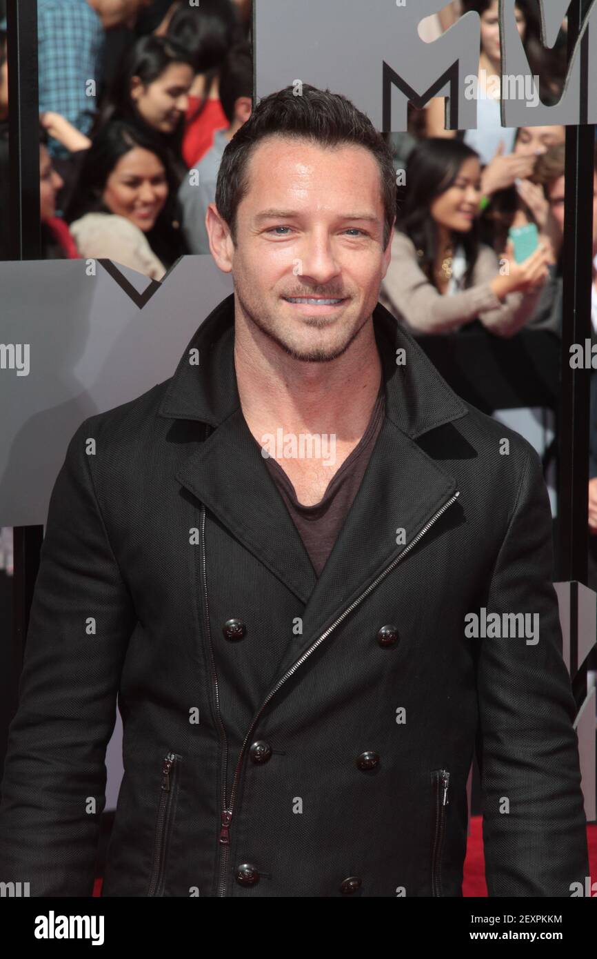 Actor Ian Bowen (Teen Wolf) arrives at the 2014 MTV Movie Awards held ...