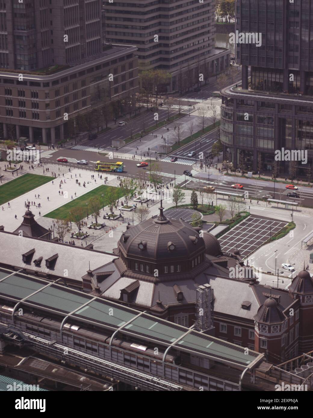 A vertical aerial shot of Tokyo station Stock Photo - Alamy