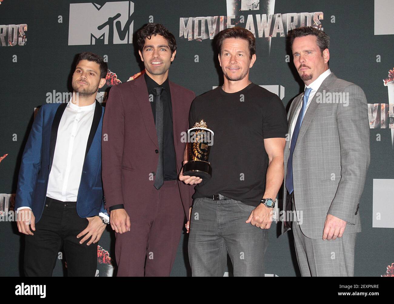 Jerry Ferrara, Adrian Grenier, Mark Wahlberg, Kevin Dillon at the 2014 MTV Movie Awards Press ...