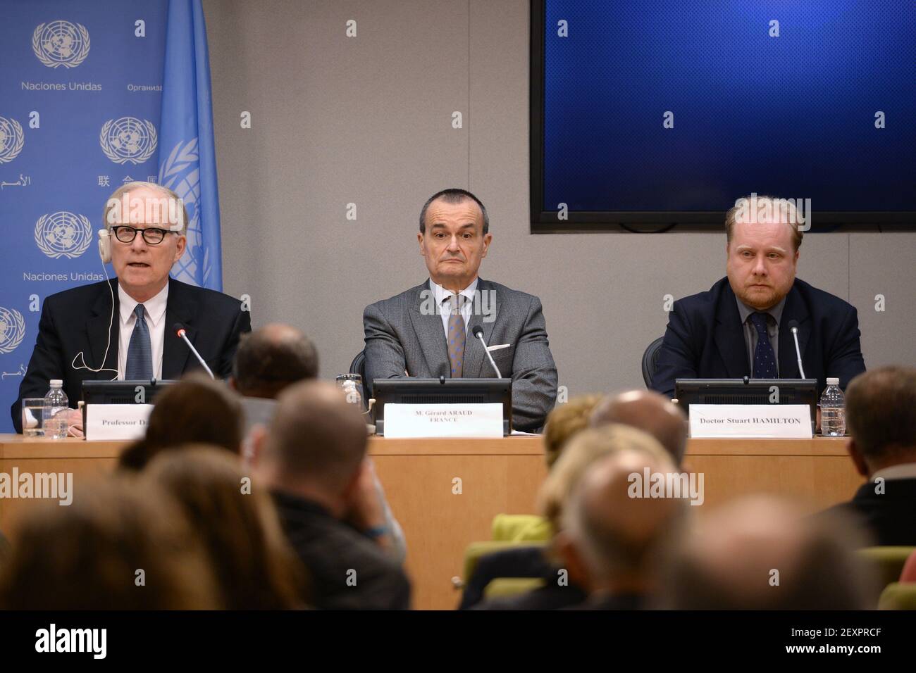 (L-R) Law Professor David Crane,French Ambassador Gerard Araud of the ...