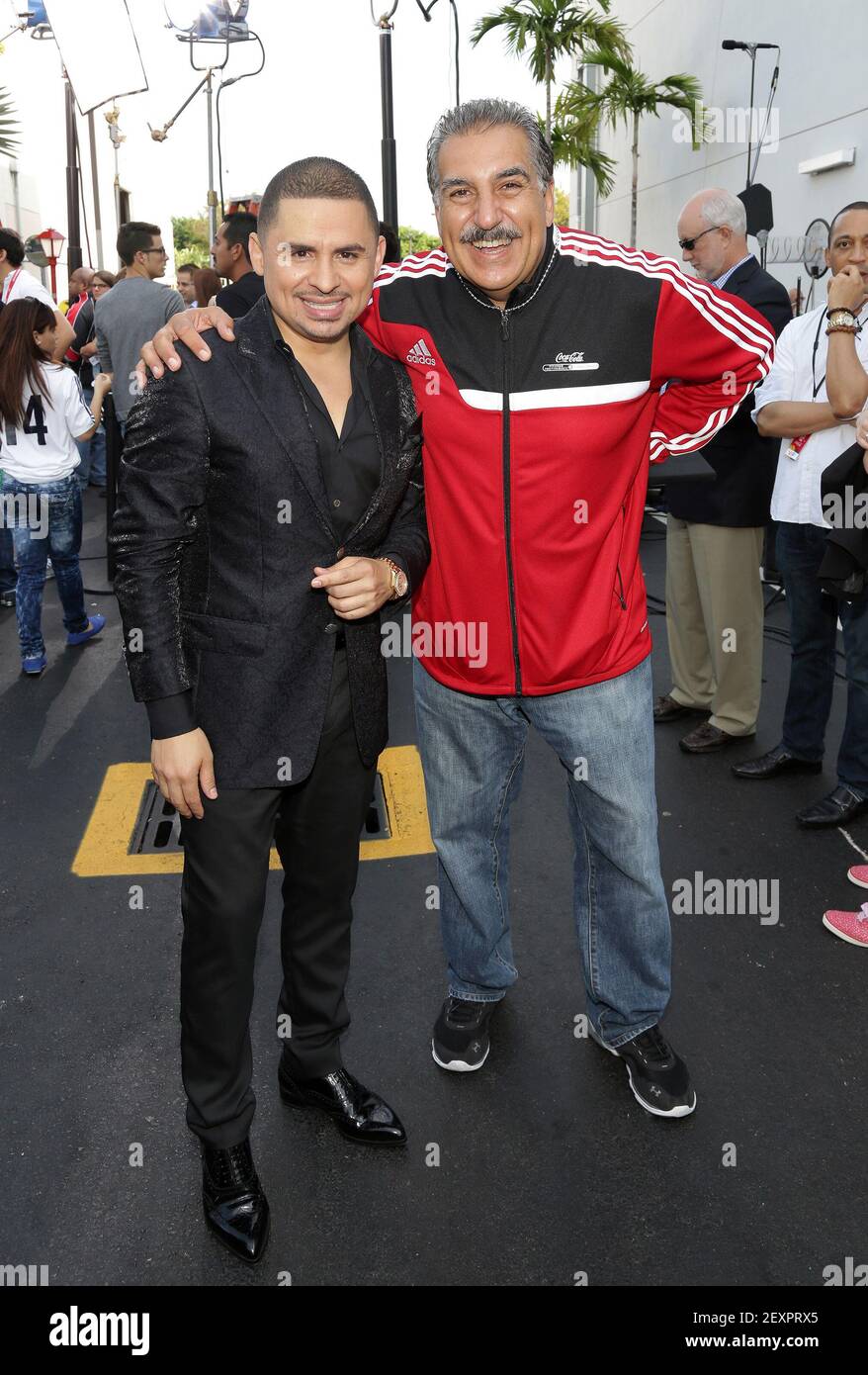 LArry Hernandez and Fernando Fiore are seen during FIFA World Cup ...
