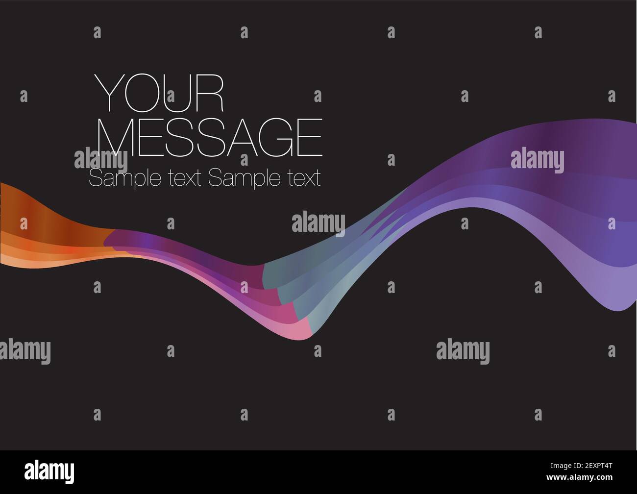 Colorful wave layout design with own area for own text. Vector ...
