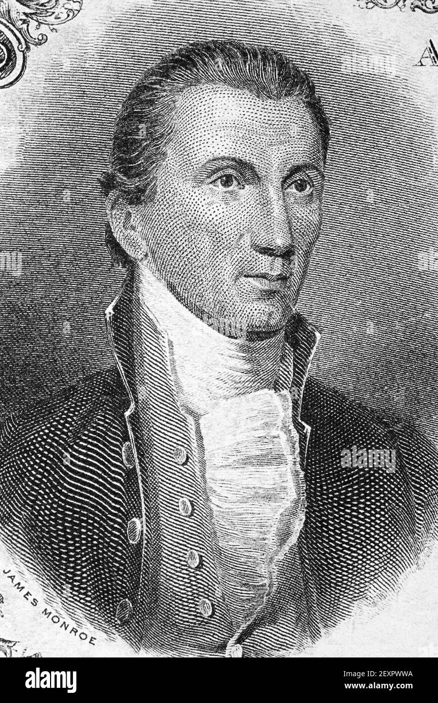 President james monroe Black and White Stock Photos & Images - Alamy