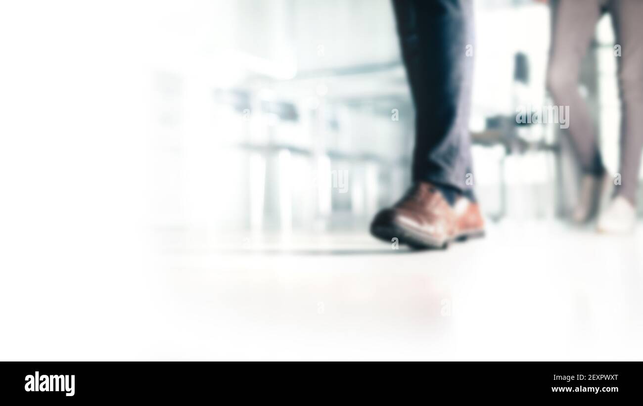 close up.business people leaving the workplace in the office Stock ...